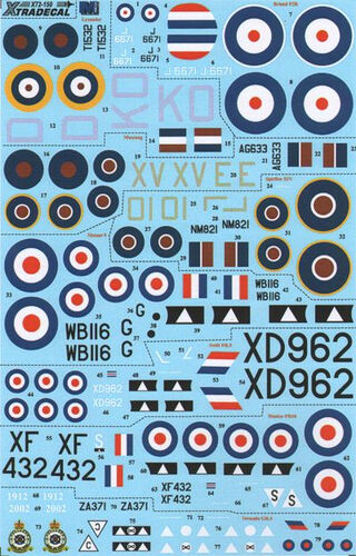 Xtradecal 72150 RAF No 2 Squadron History 1920-2002 (8 schemes)