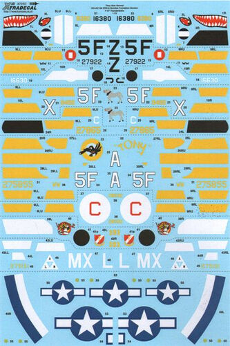Xtradecal 72153 Republic P-47 D Thunderbolts. They Also Serve. War Weary Bomber Formation Monitors and 5th Emergency Rescue Squadron (12 schemes)