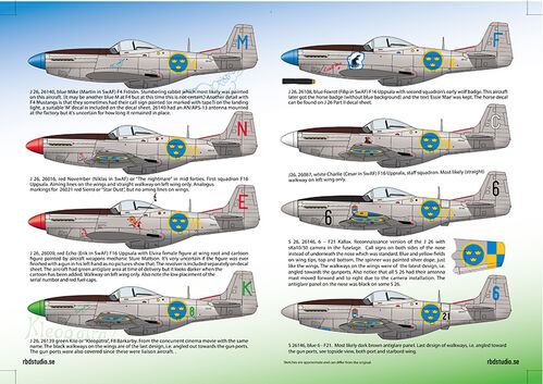 Moose Republic Decals 32001 J 26/S 26 North-American P-51 D Mustang