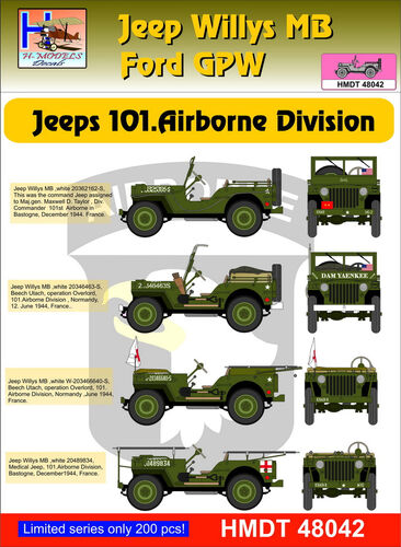H-Model Decals T48042 Willys Jeep MB/Ford GPW: 101st Airborne Division