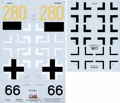 CAM 24001 Messerschmitt Bf-109 G-6 (2 schemes)
