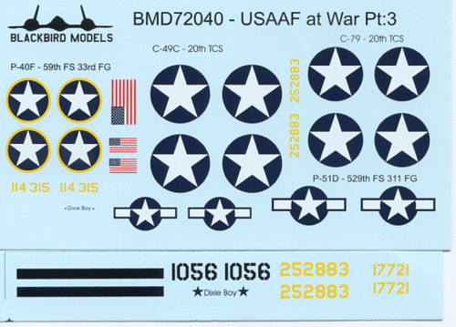 Blackbird Models D72040 USAAF at War Part 3