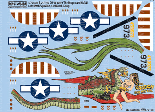 Kits World 172128 Consolidated B-24 J Liberator ('Dragon and his Tail')