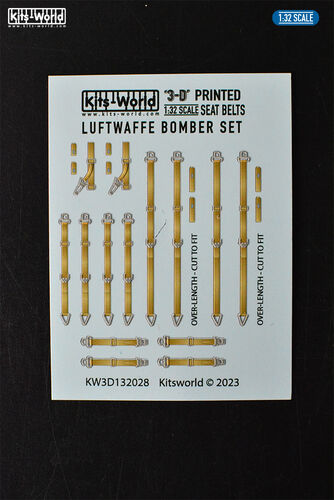 Kits World 3D132028 Luftwaffe Bomber Set - Seat Belt decals