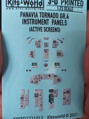 Kits World 3D1721012 Panavia Tornado GR.4 (screens active) 3D Full colour Instrument Panels (for Italeri and Monogram kits)