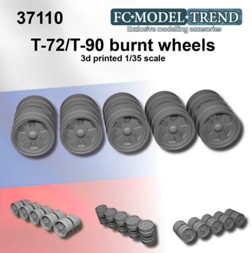FC ModelTrend 37110 T-72/T-90 burnt wheels