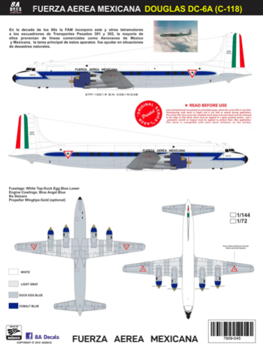 8aDecs 7909-45-72 Douglas DC-6 FAM EATP*