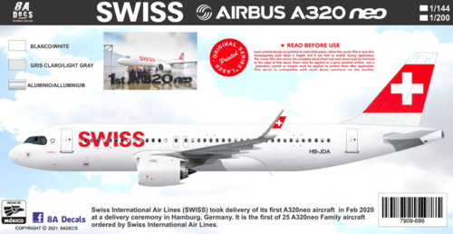 8aDecs 7909-686-144 Swiss Airbus A320 Neo