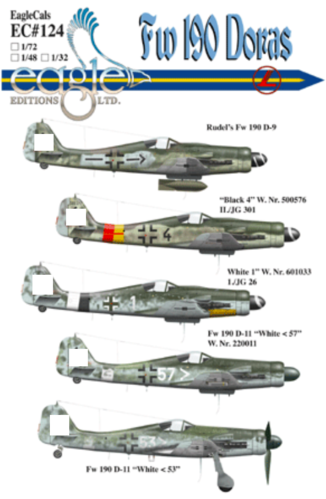Eagle Editions D124-48 Fw 190 Doras based on Dora Vol. 2 book