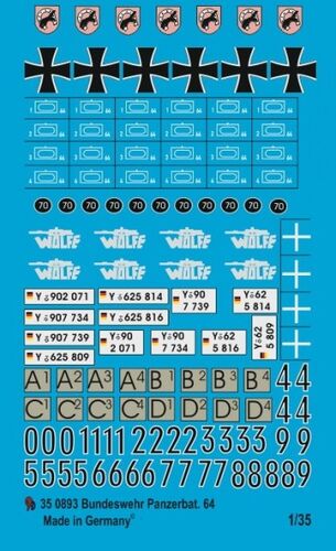 Peddinghaus-Decals 0893 Bundeswehr Tank Battalion No. 64