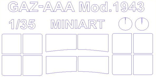 KV Models 35025 GAZ-AAA mod.1943 (Mini Art) (Double sided)