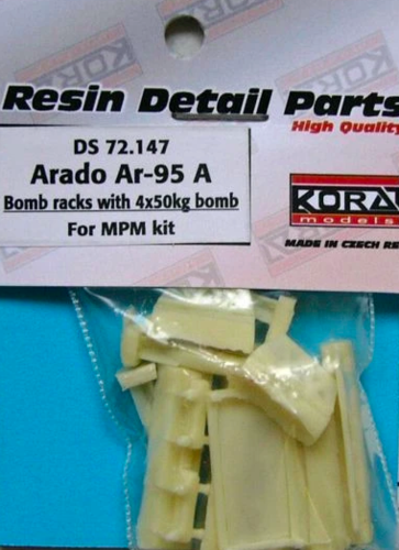 Kora Models DS72147 Arado Ar-95A - Bomb racks with 4x50kg bomb
