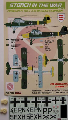 Kora Models Dec7265 Fi 156 over Balkan Part I.