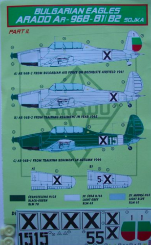 Kora Models Dec72146 Arado Ar-96B-1/2 Bulgarian part II