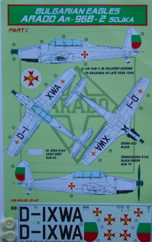 Kora Models Dec72145 Arado Ar-96B-2 Bulgarian part I