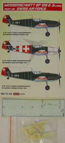 Kora Models Dec72138 Bf 109E-3 Swiss part VIII.