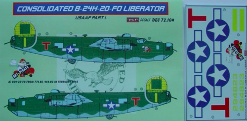 Kora Models Dec72104 B-24H-20-FO Liberator USAF
