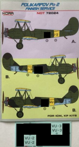 Kora Models NDT72024 Polikarpov Po-2VS Finnish