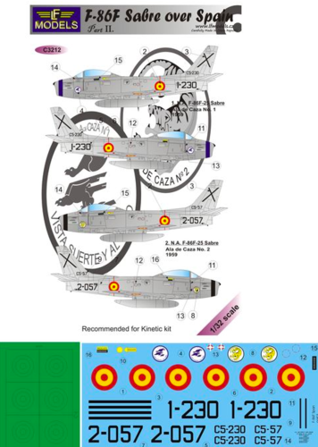 LF Models C3212 N.A. F-86F Sabre over Spain part II.