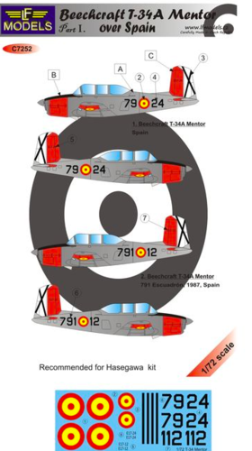 LF Models C7252 T-34A Mentor over Spain I.