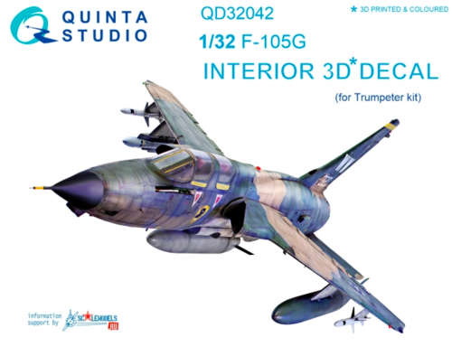Quinta Studio QD32042 F-105G 3D-Printed and coloured Interior on decal paper