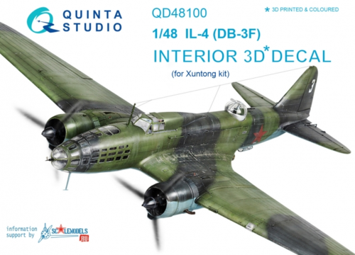 Quinta Studio QD48100 IL-4 3D-Printed & coloured Interior on decal paper
