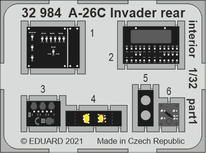 Eduard 32984 A-26C Invader rear interior HOBBY BOSS