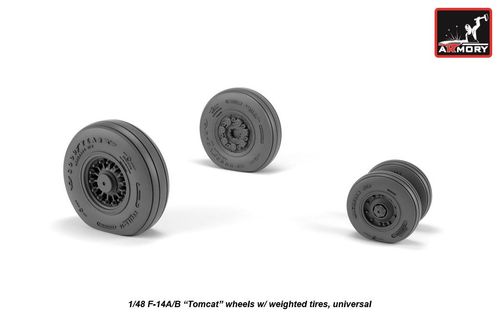 Armory Models Group AW48326 F-14 Tomcat early type wheels w/ weighted tires