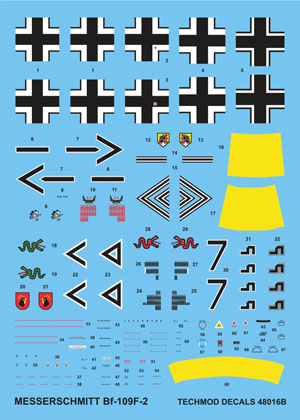 Techmod 48016 Messerschmitt Bf 109F-2