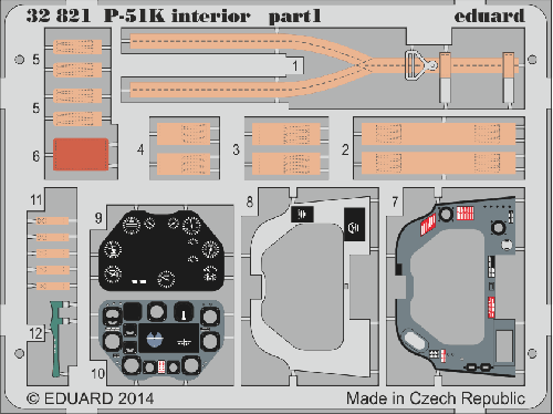 DISCONTINUED Eduard 32821 P-51K interior S.A. Dragon