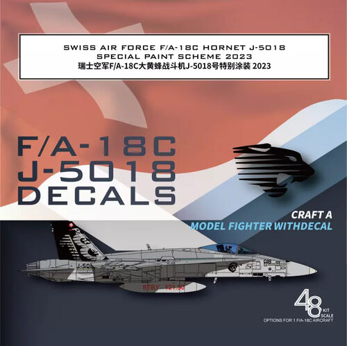 Galaxy-Model G48074 Swiss Air Force F/A-18C Hornet J-5018 Special Paint Scheme 2023 Decals