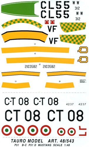 TAURO MODEL 48-543 North American P-51 Mustang - Insignia