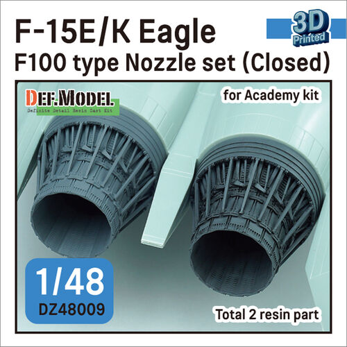 DEF Model DZ48009 F-15E/K Eagle F100 Type Nozzle Set - Closed (For Academy Kit)