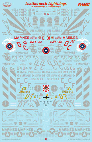 Flying Leathernecks 48017 Lockheed Martin F-35 B/C Leatherneck Lightnings