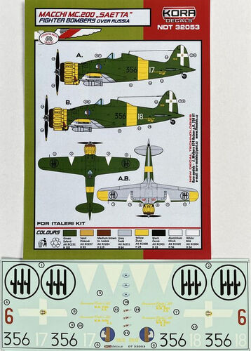 Kora Models NDT32053 Macchi MC.200 Saetta - Fighter bombers over Russia
