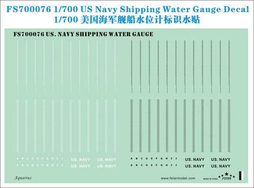 Five Star Model 700076 US Navy Modern Shipping Water Gauge Decal