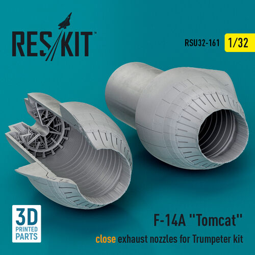 DISCONTINUED RES/KIT U32-0161 F-14A 'Tomcat' Close Exhaust Nozzles For Trumpeter Kit (3D Printed)