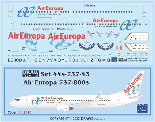 Draw Decal 44-737-43 Boeing 737-800 - Air Europa