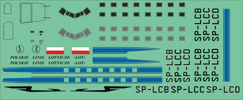 Lima Oscar Decals 144-010 Douglas DC-3 - LOT Decals