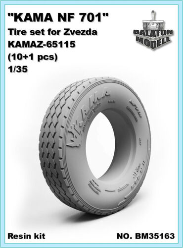 Balaton Modell BM35163 Kamaz Tire Set - KAMA NF-701 for Zvezda dumper kit (11 pcs)