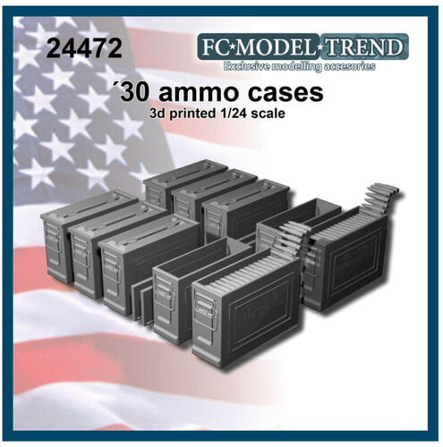FC ModelTrend 24472 30 Ammo Cases for Browning M1919 (3D-printed)