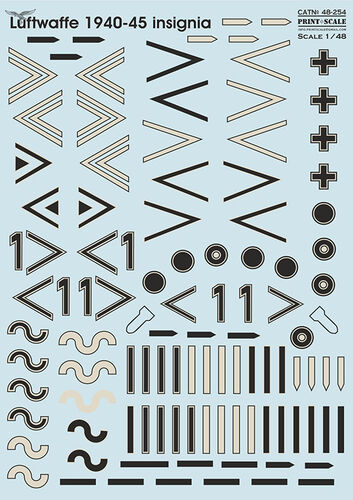 Print Scale 48-254 Luftwaffe 1940-45 Insignia - Part 3