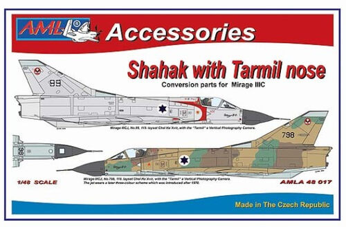 AML A48017 Dassault Mirage III C - Shahak with Tarmil nose Conversion Set (for Eduard kits)