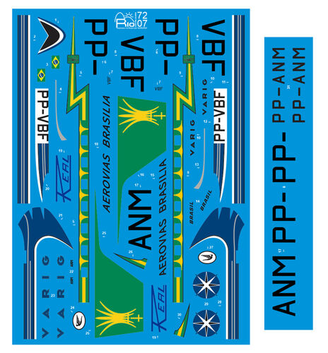 FCM 72007 Civil Douglas C-47 - VARIG & REAL Aerovias Brasilia