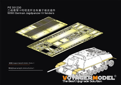VoyagerModel.Co.Ltd PE351230 WWII German Jagdpanzer IV Fenders (For BORDER BT-016)