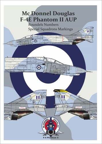 Procal Decals 72-905 McDonnell-Douglas F-4 E Phantom II - AUP Roundels Numbers & Sq Special Markings