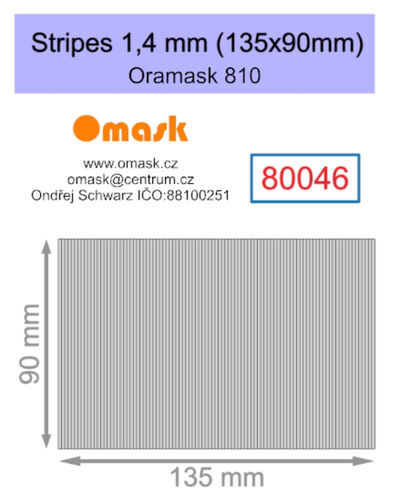 Omask 80046 Stripes 1,4 mm (135 x 90 mm) Oramask Foil