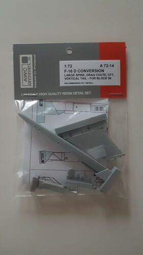 AWC-MODEL A72-14 General Dynamics F-16 D Block 50 - Conversion Set with CFT (for Revell kits)