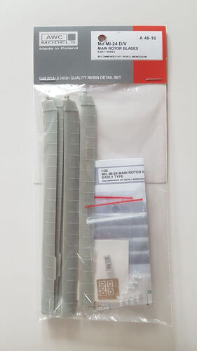 AWC-MODEL A48-16 Mil Mi-24 D/V - Main Rotor Blades - early series (for Revell and Monogram Kits)