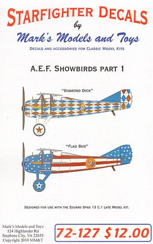 Starfighter Decals 72127 American Expeditionary Force Showbirds - Part 1